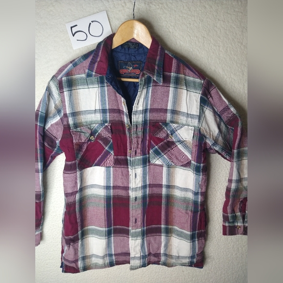 Back Packer | Jackets & Coats | Vintage Back Packer Mens Shirt Red ...